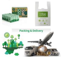 China eco friendly biodegradable plastic compostable garbage bags, compostable biodegradable printed charity donation bag for sale