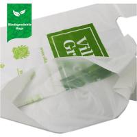 China Biodegradable Compostable PBAT Handle Bag,Compostable Handy Bag, Die Cut Handle, Soft, Handle Compostable Trash Bag for sale