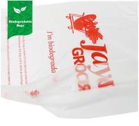 China Biodegradable Compostable PBAT Handle Bag,Compostable Handy Bag, Die Cut Handle, Soft, Handle Compostable Trash Bag for sale