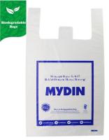 China Custom design plant based compostable biodegradable HDPE soft loop handle plastic shopping bag, flexi soft loop handle p for sale
