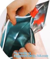 China herbal tobacco leaf black resealable flat aluminum foil pouch, 1g,3g,5g,10g tobacco Pouches Herbal Bag hot sale in Potpo for sale