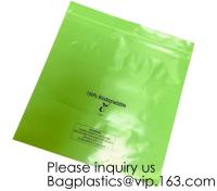 China PLA Biodegradable Cornstarch minizip grip Bags, Organic Slider Zipper Bag, Eco Firendly, Compostable Garment Apparel pac for sale