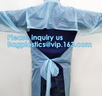 China Disposable surgical cpe gown Disposable CPE gown with thumb hook isolation gown disposable pe/cpe surgical blue plastic for sale