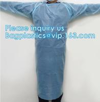 China Disposable surgical cpe gown Disposable CPE gown with thumb hook isolation gown disposable pe/cpe surgical blue plastic for sale