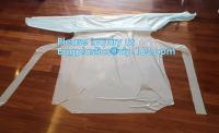 China CE FDA factory waterproof isolation gown disposable pe/cpe surgical blue plastic isolation gown Gowns with Elastic Cuff for sale