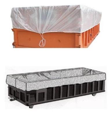 China Large durable drawstring dumpster container liner for garbage disposable,dump truck liner |plastic bed liners for dumpst for sale