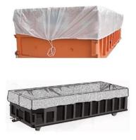 China Roll-Off drawstring Containers liner Drawstring Dumpster Container Liners, Drawstring Open Top Dumpster Container Liners for sale