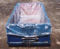 China Export Europe High Quality Waterproof Dumpster Container liners,6 mil White Open Top Drawstring Dumpster Container Liner for sale