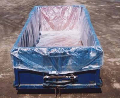 China Export Europe High Quality Waterproof Dumpster Container liners,6 mil White Open Top Drawstring Dumpster Container Liner for sale
