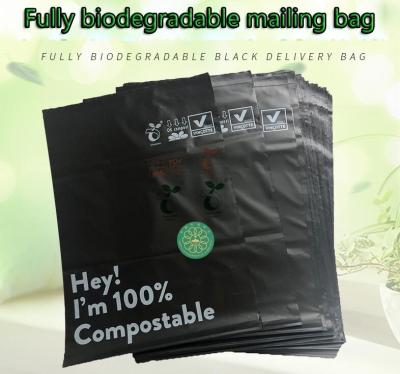 China Biodegradable Mailing Bag Compost Courier Bag PLA+PBAT Vegetable Starch Postal Packaging Bag Clothing Express Bag Logo for sale