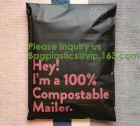 China Compostable Corn starch Mail Bag Biodegradable Eco Envelope Postal Mailing Bag Waterproof Self-Seal Courier Bags for sale