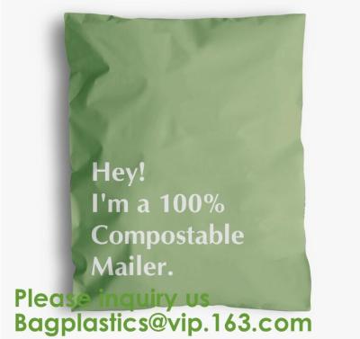 China Green Starch Mailer Biodegradable Compostable Plastic Shipping Packaging Apparels Mailing Garment Pack Bags for sale