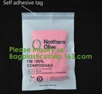 China Biodegradable Bolsas 100% PLA Biodegradable Cornstarch Bags Compostable Garment Packaging With Self Adhesive Seal for sale