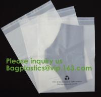 China Biodegradable Bolsas 100% PLA Biodegradable Cornstarch Bags Compostable Garment Packaging With Self Adhesive Seal for sale