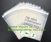 China Biodegradable Bolsas 100% PLA Biodegradable Cornstarch Bags Compostable Garment Packaging With Self Adhesive Seal for sale