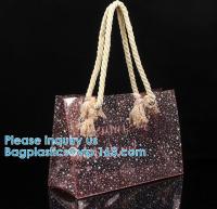 China Travel Environmental PVC SHOPPING BAGS / Storage Clear Stadium Bag Cosmetic Bag With Zipper PVC BEACH BAG for sale