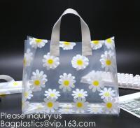 China Multiple Patterns Floral Plastic Bags Boutique Gift Bag Clothing Packaging Soft Loop Handle Outdoor Shopping Accessories for sale
