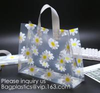 China Multiple Patterns Floral Plastic Bags Boutique Gift Bag Clothing Packaging Soft Loop Handle Outdoor Shopping Accessories for sale