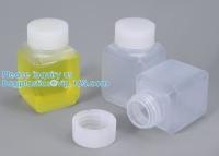 China Wide-Mouth Chemical Dry Powder Bottle Reagent Bottle Square Chemical Plastic Bottles Jar With Lids Small Biochemistry for sale