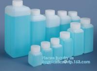 China Wide-Mouth Chemical Dry Powder Bottle Reagent Bottle Square Chemical Plastic Bottles Jar With Lids Small Biochemistry for sale