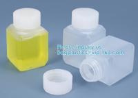 China Wide-Mouth Chemical Dry Powder Bottle Reagent Bottle Square Chemical Plastic Bottles Jar With Lids Small Biochemistry for sale