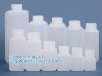 China Wide-Mouth Chemical Dry Powder Bottle Reagent Bottle Square Chemical Plastic Bottles Jar With Lids Small Biochemistry for sale