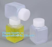 China Wide-Mouth Chemical Dry Powder Bottle Reagent Bottle Square Chemical Plastic Bottles Jar With Lids Small Biochemistry for sale