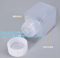 China Wide-Mouth Chemical Dry Powder Bottle Reagent Bottle Square Chemical Plastic Bottles Jar With Lids Small Biochemistry for sale