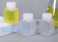China Wide-Mouth Chemical Dry Powder Bottle Reagent Bottle Square Chemical Plastic Bottles Jar With Lids Small Biochemistry for sale