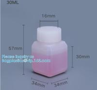 China 60ml To 1000ml Hdpe Bottle Square Plastic Jar Gem Spice Cookies Powder Cosmetic Cream Honey Water Square Hdpe Small Jar for sale
