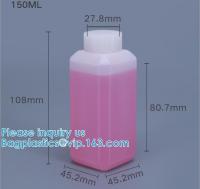 China 60ml To 1000ml Hdpe Bottle Square Plastic Jar Gem Spice Cookies Powder Cosmetic Cream Honey Water Square Hdpe Small Jar for sale