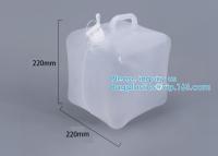 China 10l 20l Plastic Cubitainer Bag In Box Without Handle Foldable Jerry Can With Holes Tap Water Liquid Square Bucket for sale