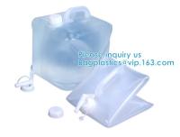China 10l 20l Plastic Cubitainer Bag In Box Without Handle Foldable Jerry Can With Holes Tap Water Liquid Square Bucket for sale