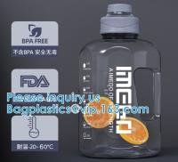 China Water Bottles Fitness Gym Sports Jug Big Capacity Plastic eco friendly Water Bottle with Straw Drinking for sale
