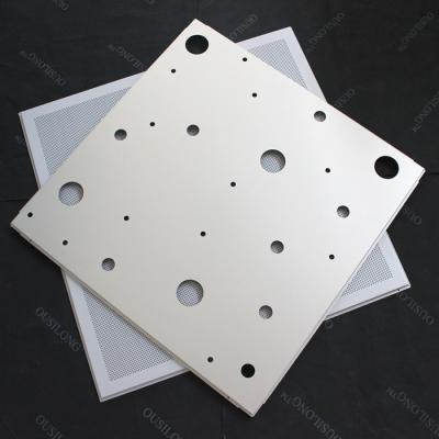 China CNC Perforated Lay In Ceiling Tiles 600x600mm False Ceiling Panel RAL9010 for sale