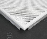 China Perforated Or Plain White Aluminum / GI Clip In Ceiling Tiles With Beveled Edge for sale
