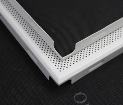 China Perforated Or Plain White Aluminum / GI Clip In Ceiling Tiles With Beveled Edge for sale