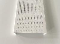 China Micro - perforated C- shaped Aluminium Strip Ceiling , Acoustic Ceiling Panels Traffic white Color for sale