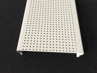 China Micro - perforated C- shaped Aluminium Strip Ceiling , Acoustic Ceiling Panels Traffic white Color for sale