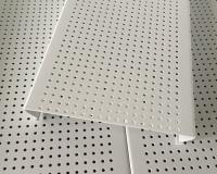 China Micro - perforated C- shaped Aluminium Strip Ceiling , Acoustic Ceiling Panels Traffic white Color for sale