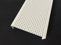 China Micro - perforated C- shaped Aluminium Strip Ceiling , Acoustic Ceiling Panels Traffic white Color for sale