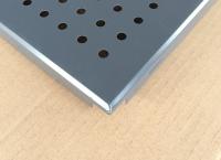 China Grey Color Clip Perforated Metal Ceiling , Perforated Acoustic Panels Dia 3.0mm for sale