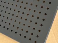 China Grey Color Clip Perforated Metal Ceiling , Perforated Acoustic Panels Dia 3.0mm for sale