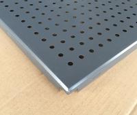 China Grey Color Clip Perforated Metal Ceiling , Perforated Acoustic Panels Dia 3.0mm for sale