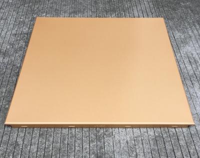 China Gold Color Aluminum Clip in False Ceiling Tiles / 600x600mm Metal Ceiling Panel for sale