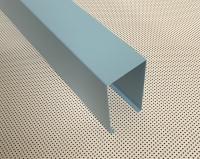China Blue Powder Coated Aluminum U- shaped Linear Metal Ceiling Width 50mm Height 100mm for sale