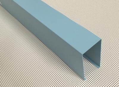 China Blue Powder Coated Aluminum U- shaped Linear Metal Ceiling Width 50mm Height 100mm for sale