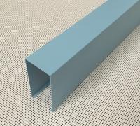 China Blue Powder Coated Aluminum U- shaped Linear Metal Ceiling Width 50mm Height 100mm for sale