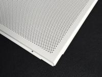 China Acoustic Fireproof 595 X 595mm Perforated Metal Ceiling Tiles With White Color for sale