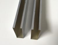 China Polyester Roller Coating Linear Metal Ceiling Grey Aluminum Baffle Ceiling for sale